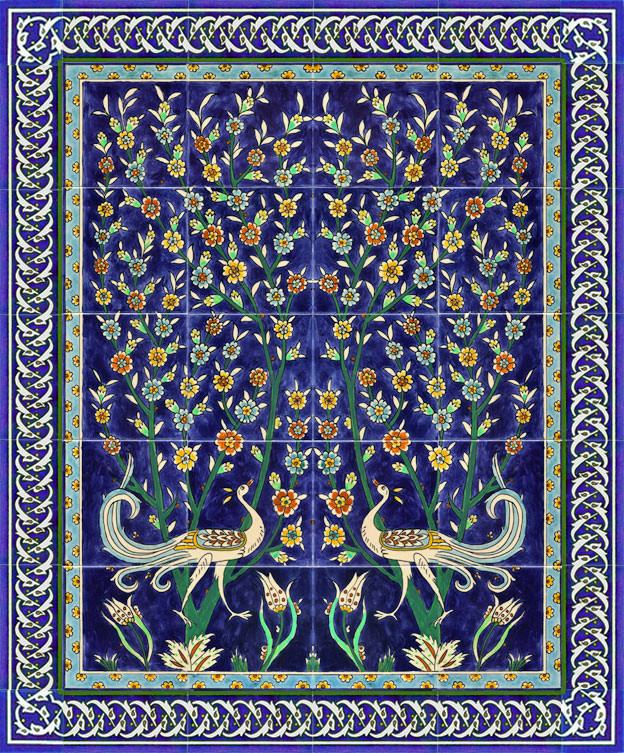 Hand painted tile murals