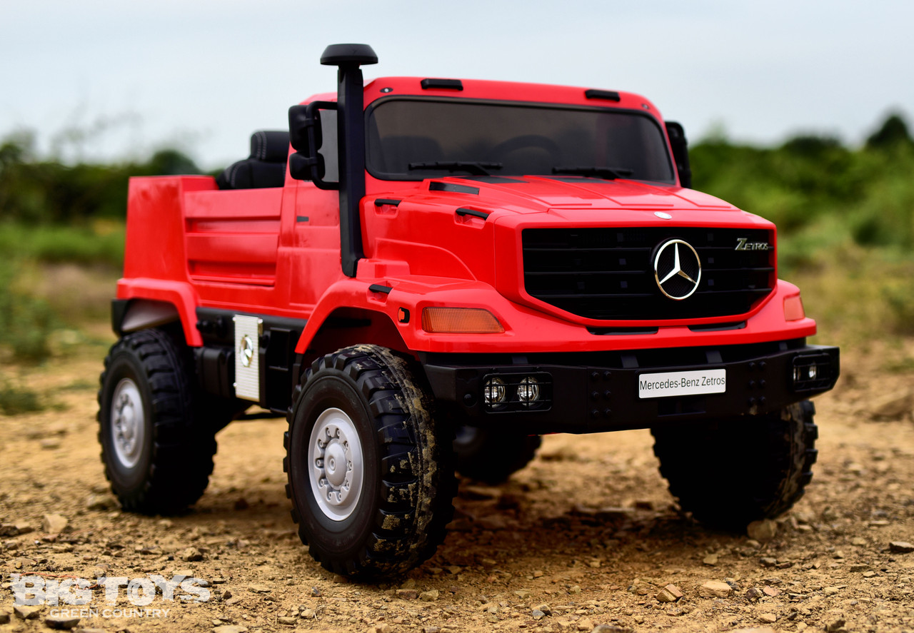 24v Mercedes Big Rig XL Ride On Truck w/ Leather Seat & Rubber Tires ...