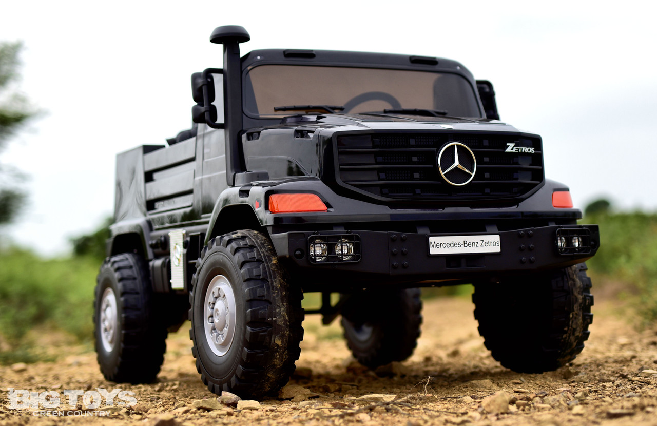 24v Mercedes Big Rig XL Ride On Truck w/ Leather Seat & Rubber Tires ...