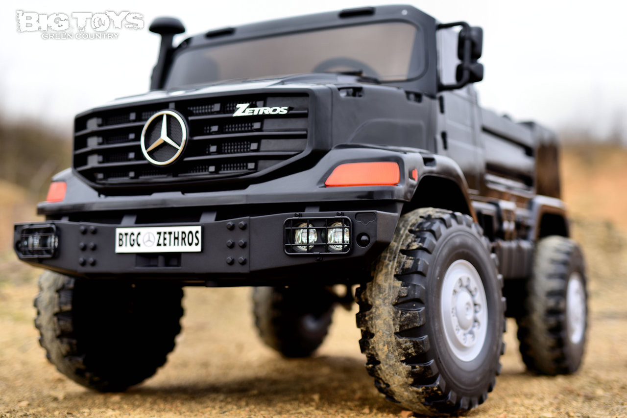 24v Mercedes Big Rig XL Ride On Truck w/ Leather Seat & Rubber Tires ...