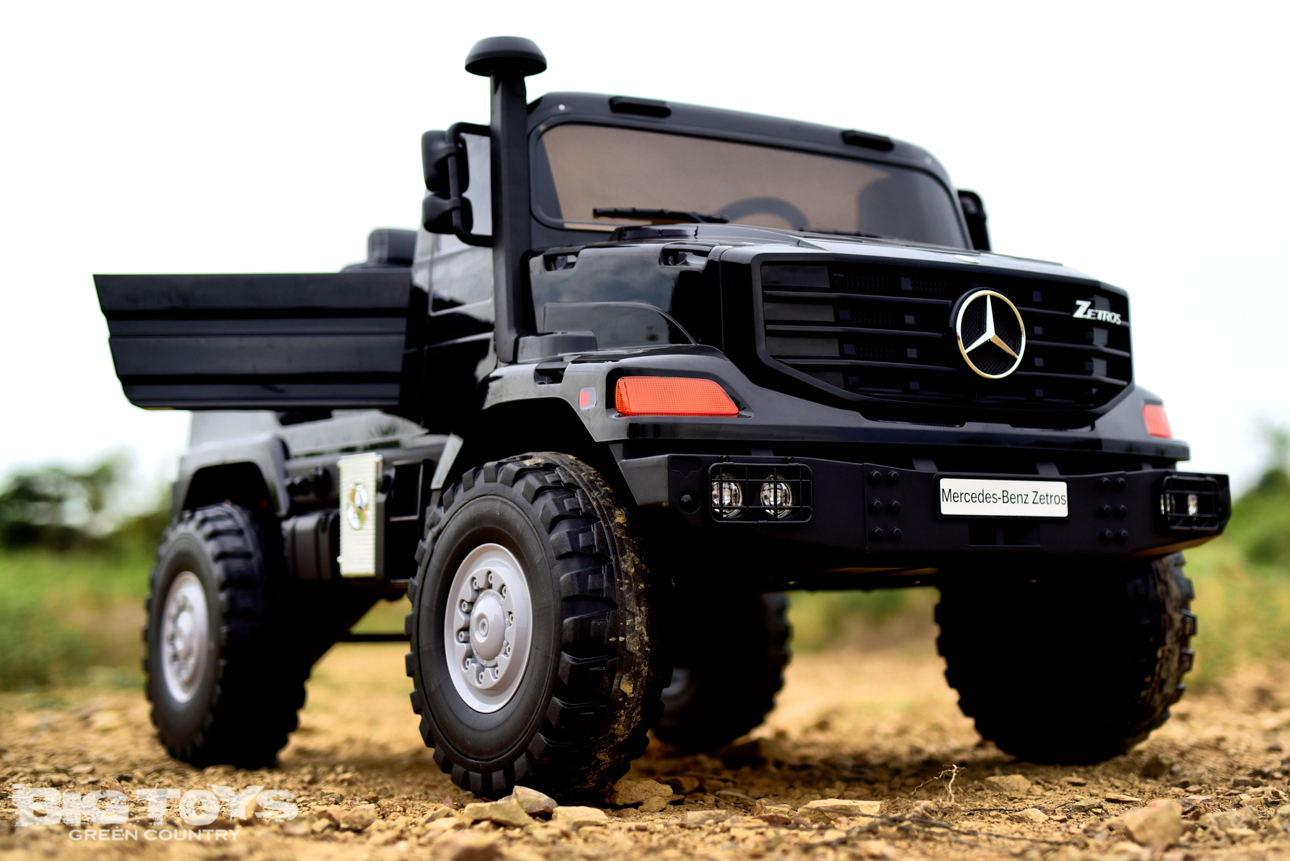 24v Mercedes Big Rig XL Ride On Truck w/ Leather Seat & Rubber Tires ...