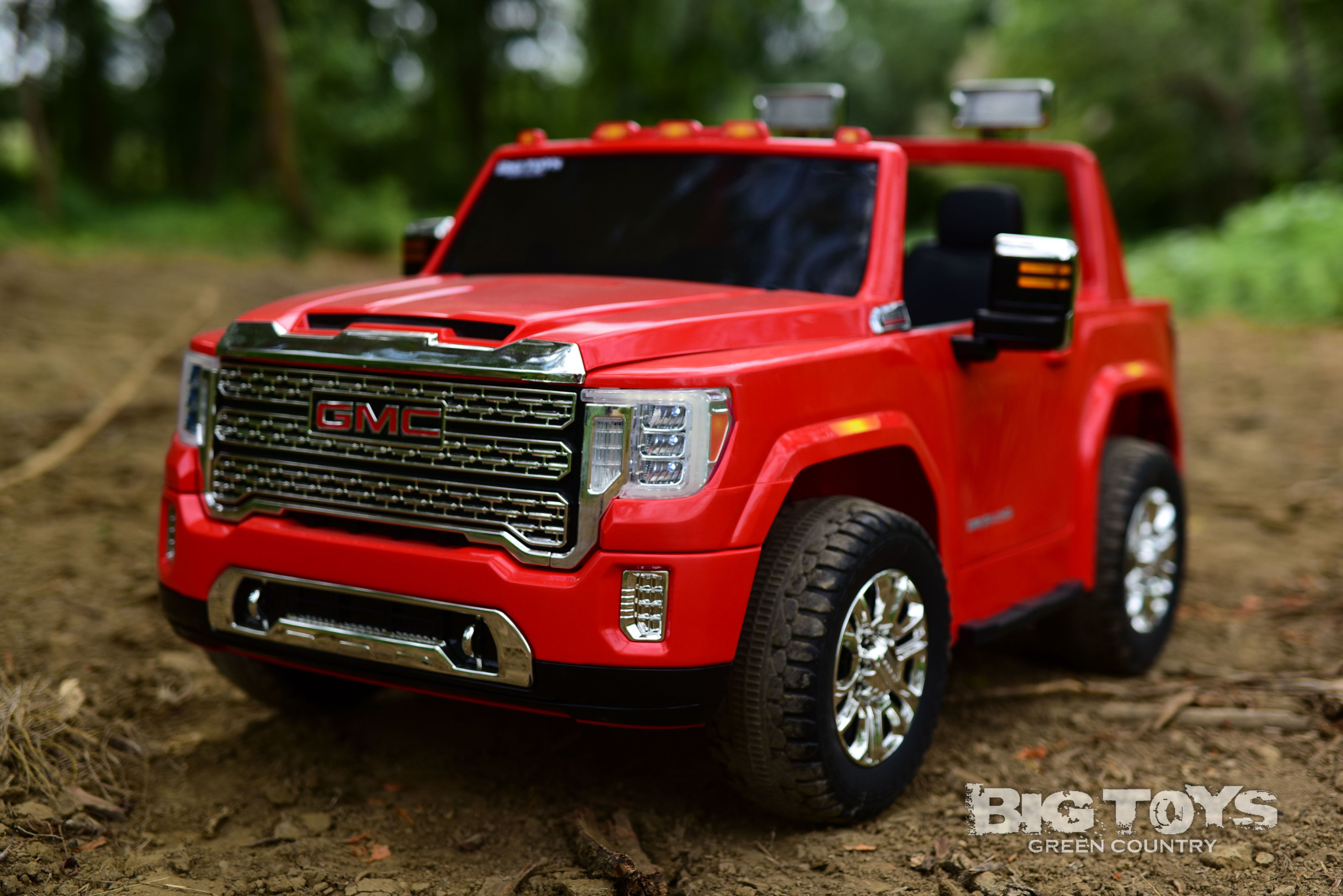Big Toys 4x4 Battery powered ride on GMC truck with rubber tires