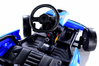 24v Bullet Electric Drift Kart w/ Upgraded Motors & Leather Seat - Blue ...