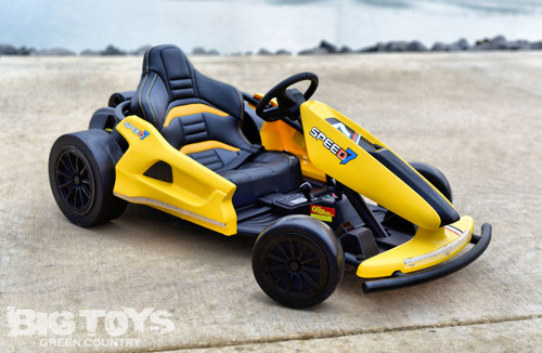 24v Bullet Electric Drift Kart w/ Upgraded Motors & Leather Seat ...
