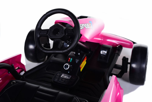24v Bullet Electric Drift Kart w/ Upgraded Motors & Leather Seat - Pink ...