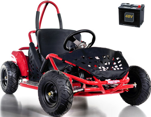 48v go kart with big motor and rubber tires