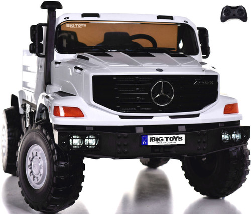 24v Mercedes Big Rig XL Ride On Truck w/ Leather Seat & Rubber Tires ...