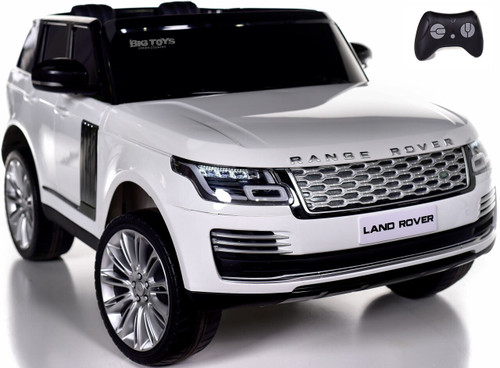 24v Range Rover Ride On SUV w/ Rubber Tires & Leather Seat - White ...