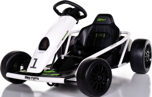 24v Mini Electric Drift Kart - White - Big Toys Green Country