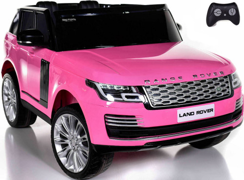 24v Range Rover Ride On SUV w/ Rubber Tires & Leather Seat - Pink - Big ...
