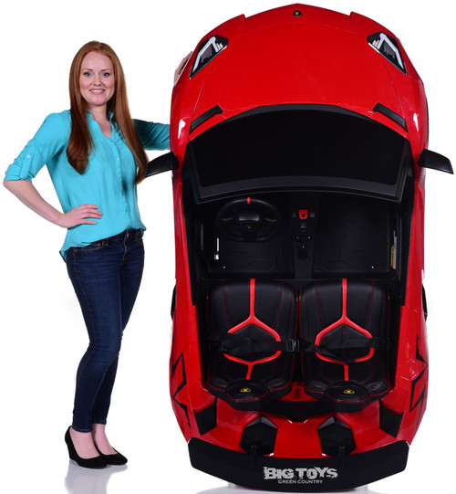 Giant 24v Big Kids Ride On Lamborghini XXL 180W Motor & Rubber Tires ...