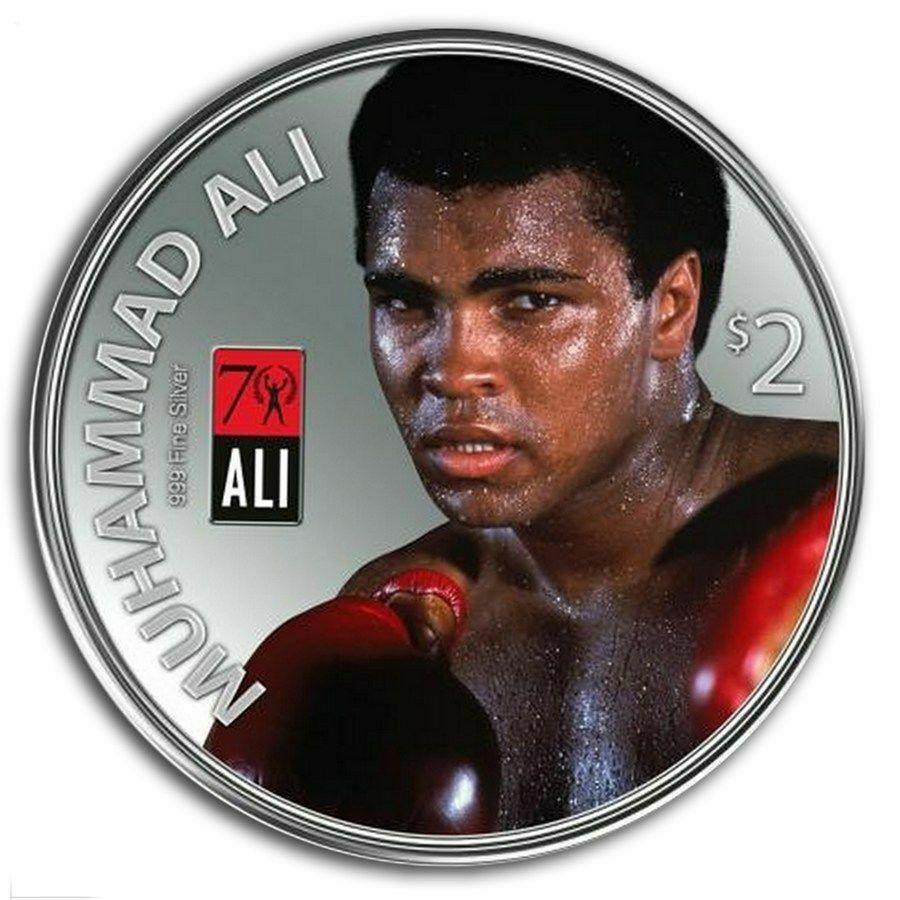 2012 Muhammad Ali 1oz 999 Silver Proof Coin With Glove Set LOW MINTAGE ...