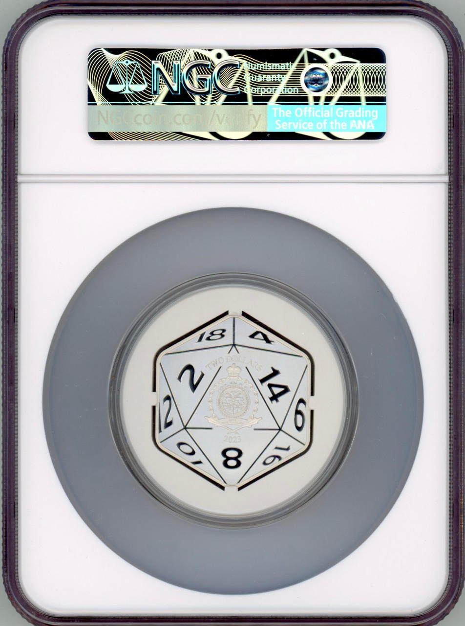 Dungeons Dragons Dice 1 oz Silver Proof Coin NGC 70 FR 2023 Niue Hasbro