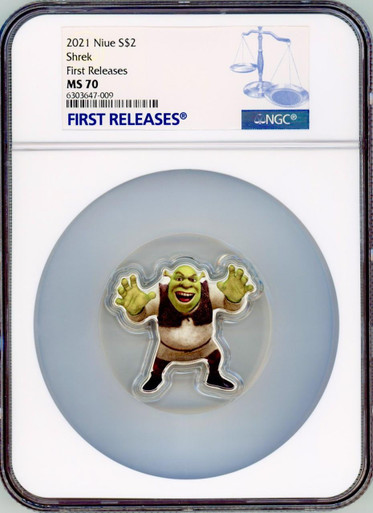 2021 NIUE SHREK COIN SERIES SHREK 1oz SILVER COIN NGC MS 70 FR - Elite ...
