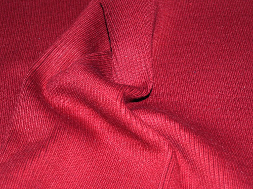 Tubular Ribbed Knit Dark Red - fabric fabric