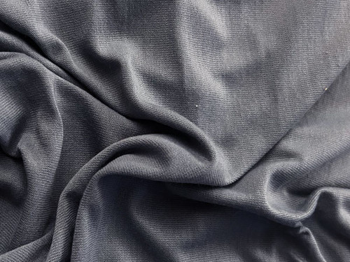 Ribbed Knit Fabric Steel Grey - fabric fabric