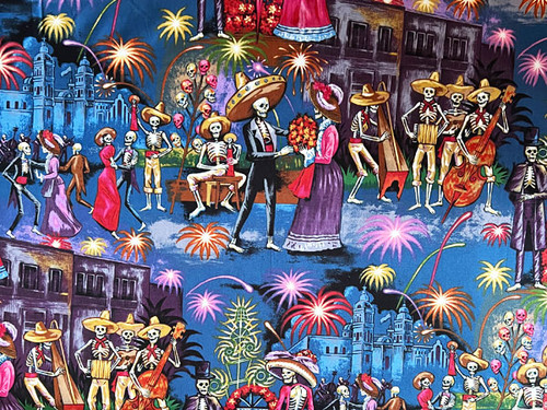 Halloween Quilting Cotton La Parranda - fabric fabric