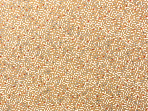Floral Quilting Cotton on Light Orange - fabric fabric