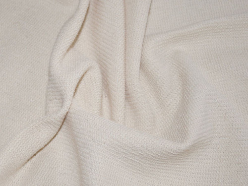 Ribbed Knit Light Cream - fabric fabric