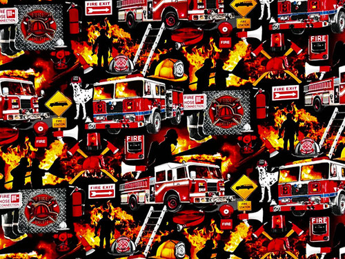 Firefighters Quilting Cotton - fabric fabric