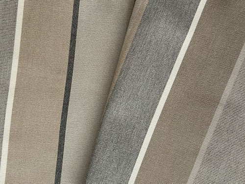 Striped Sunproof Fabric Grey Brown - fabric fabric