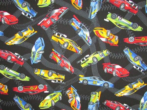 Novelty-Quilting-Cotton-Race Cars 97D - fabric fabric