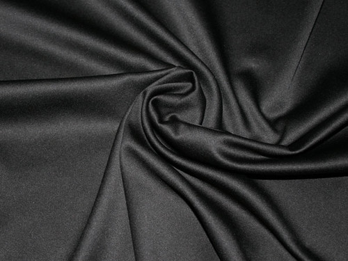 Stretch Charmeuse Satin Black - fabric fabric