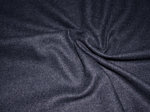Wool Flannel Stretch Dark Grey - fabric fabric