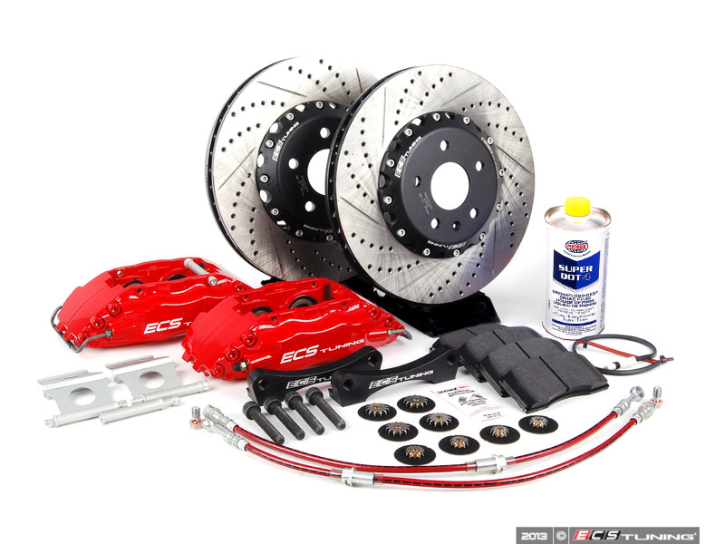 ECS Stage 4 Big Brake Kit - Drilled & Grooved - 352x32mm - Awesome GTI ...