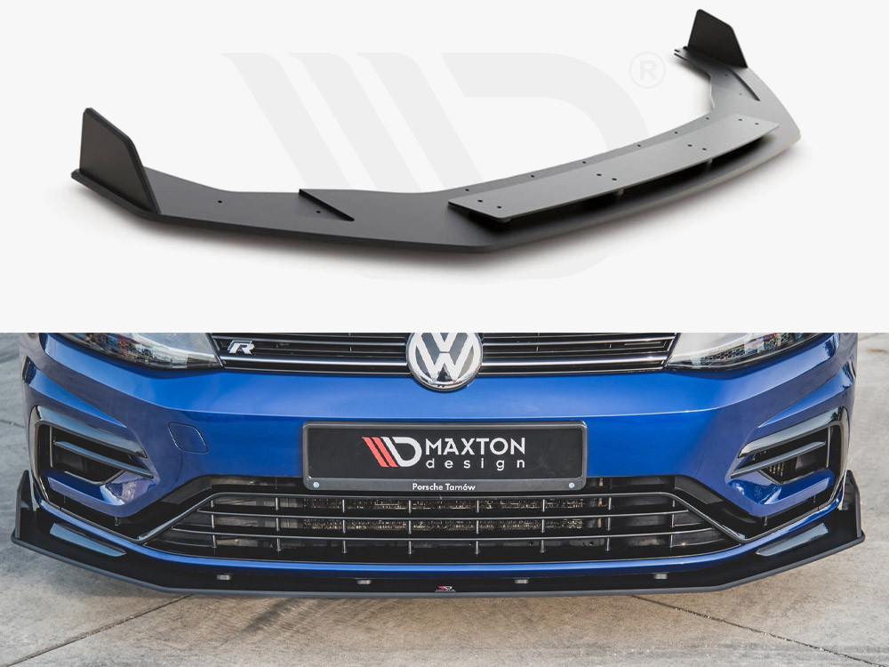 Maxton Design Black Maxton Racing Front Splitter V2 VW Golf 7 R ...