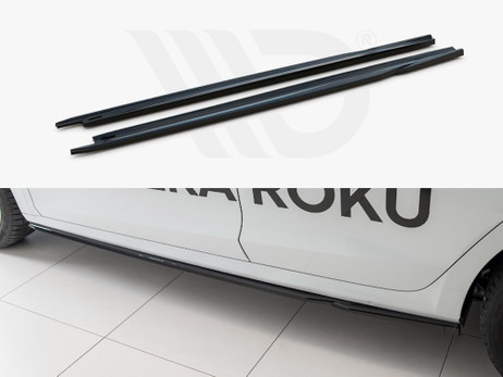 Maxton Design Gloss Black Side Skirts Splitters V2 Skoda Octavia Mk4 ...