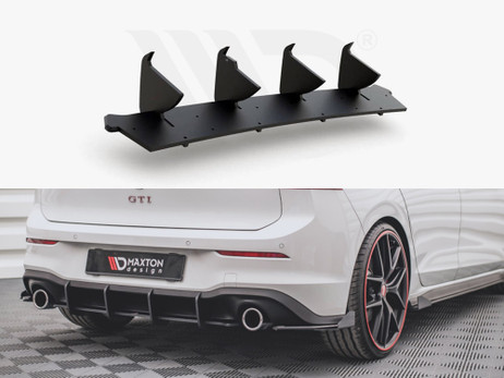 Maxton Design Black Racing Durability Rear Diffuser V1 VW Golf 8 GTI ...