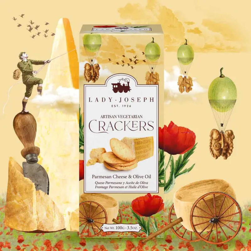 Artisan Parmesan and Olive Oil Crackers - Gourmet Snacks