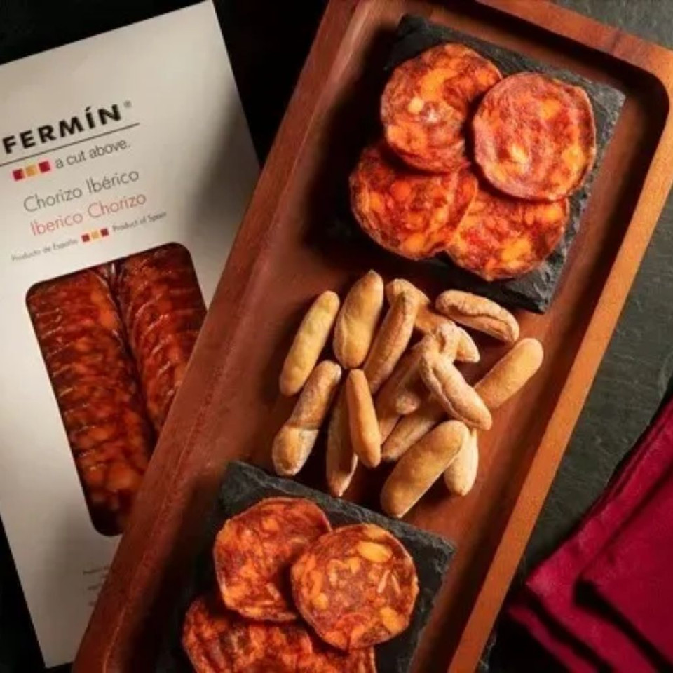 Fermin 100% Iberico Chorizo, Sliced (2-Pack) | Spanish Dry-Cured Chorizo