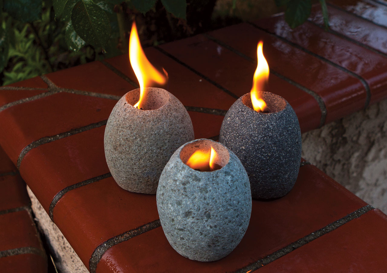 Natural Beach Pebble Flaming Stone - Bonsai Outlet