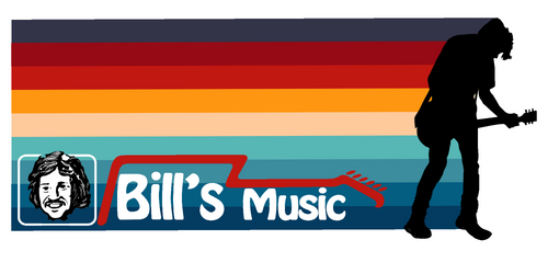 Bill's Music Retro Sunset Vinyl Sticker designed by George Evans - Bill ...