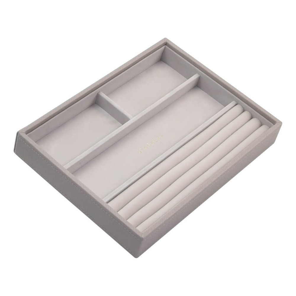 Stackers Classic Ring & Bracelet Jewellery Box Layer - Taupe | Howards ...