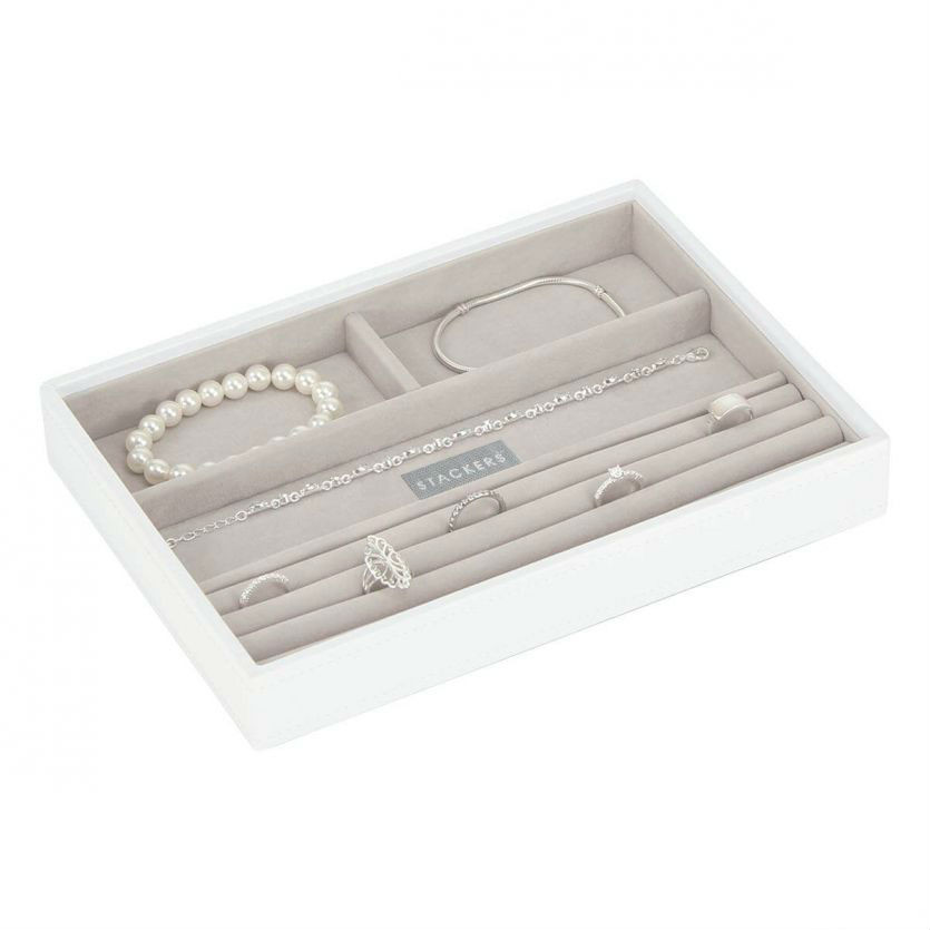 Stackers Classic Ring & Bracelet Jewellery Box Layer - White | Howards ...