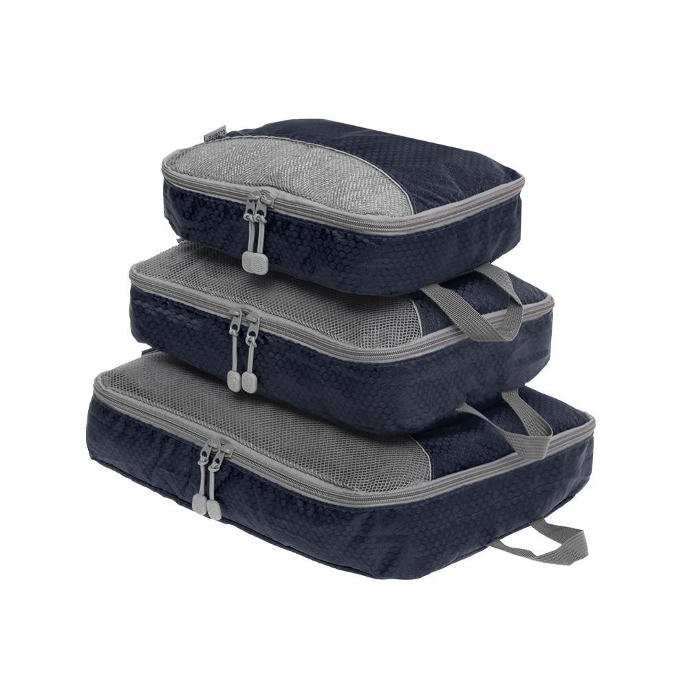 Globite Travel Packing Cubes 3 Pack - Grey | Howards Storage World