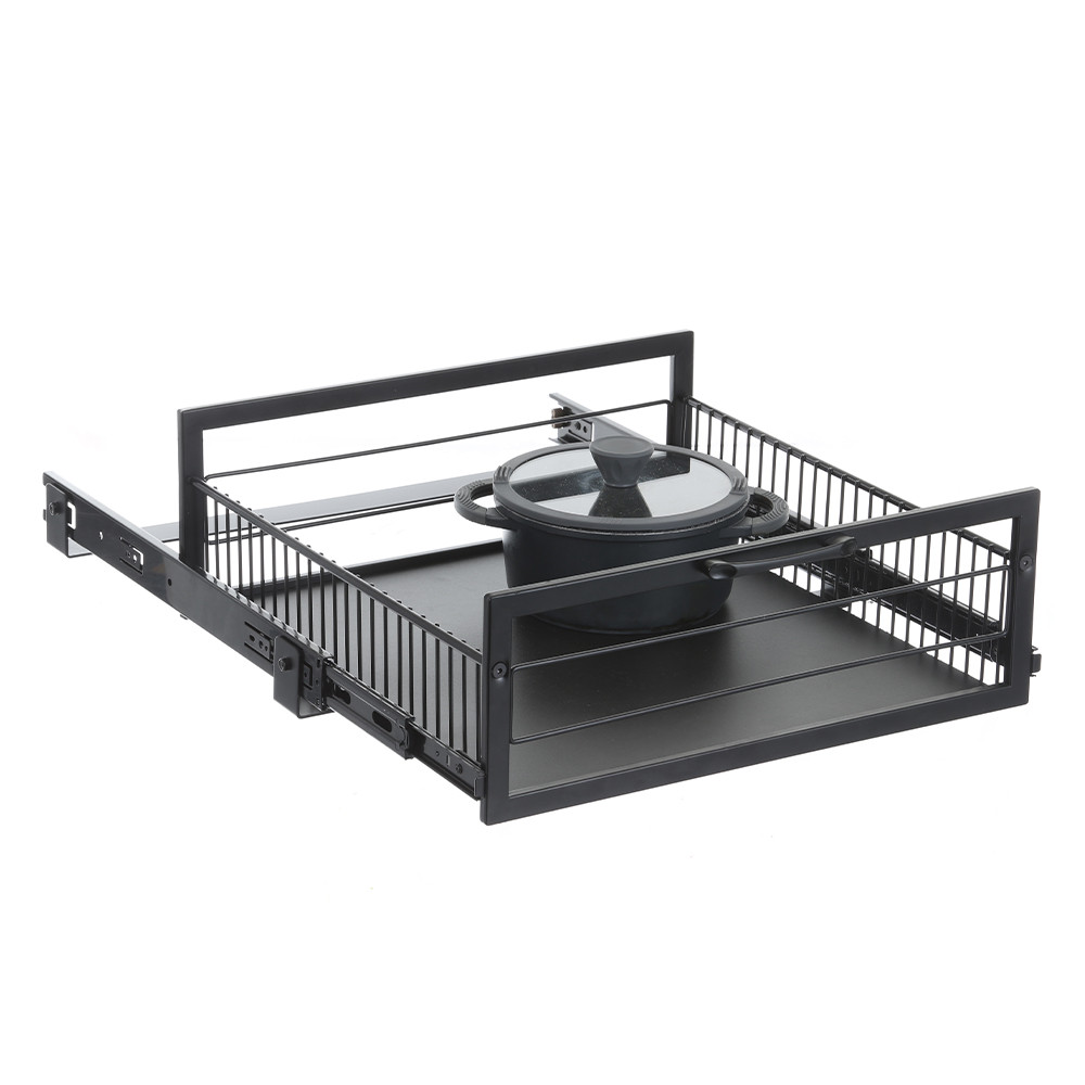 Williamsware Pull Out Wire Basket 54.5cm - Black | Howards Storage World