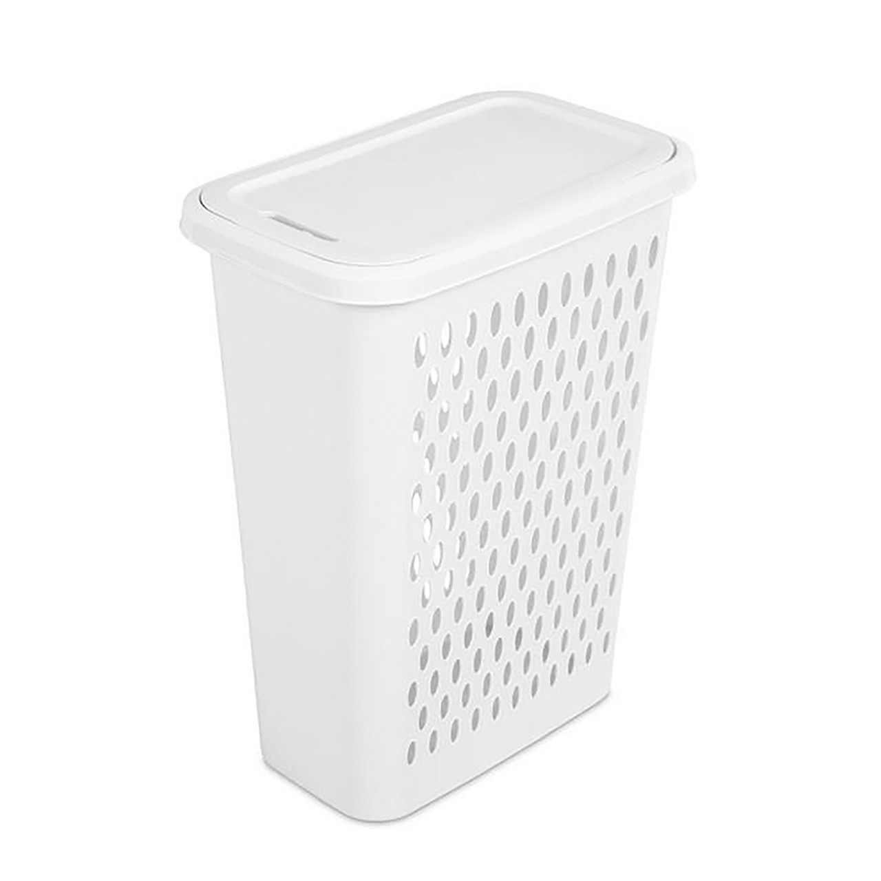 White laundry hamper with lid store