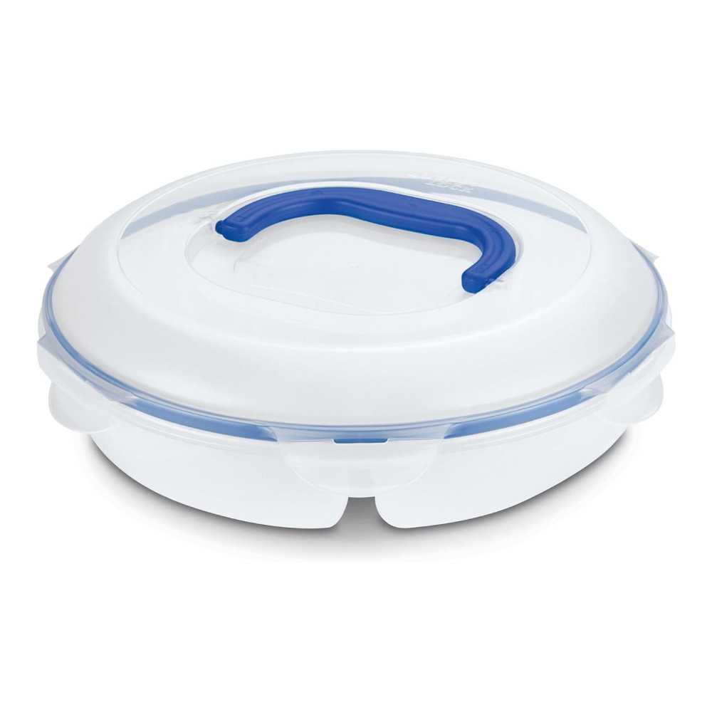 Lock & Lock Chip n Dip Round Divider Food Container 2.3L | Howards ...