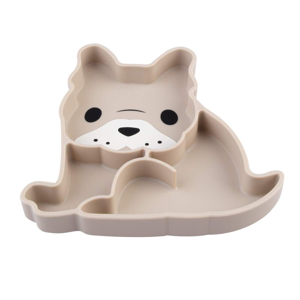 Melii Luxe Divided Silicone Suction Kids Plate - Bulldog | Howards ...