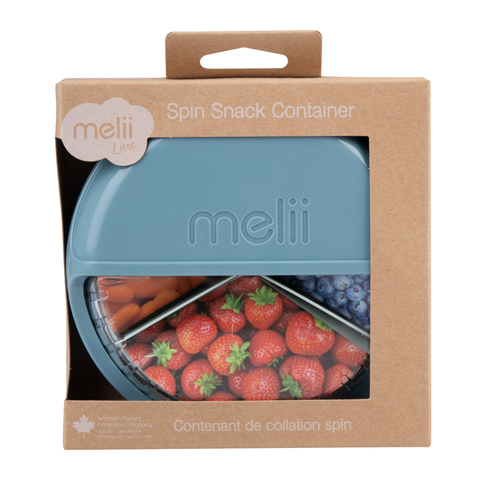 Melii Luxe Spin Snack Container - Blue | Howards Storage World
