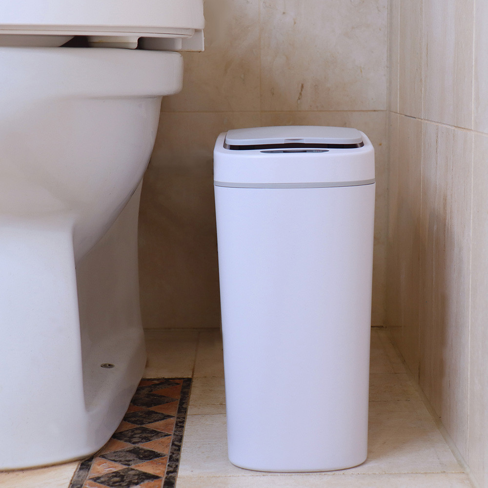 White Magic Smart Bathroom Bin 7L - White | Howards Storage World