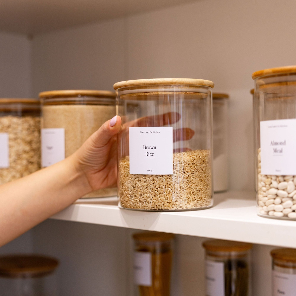 Glass Jar 2L with Bamboo Lid - Round | Howards Storage World