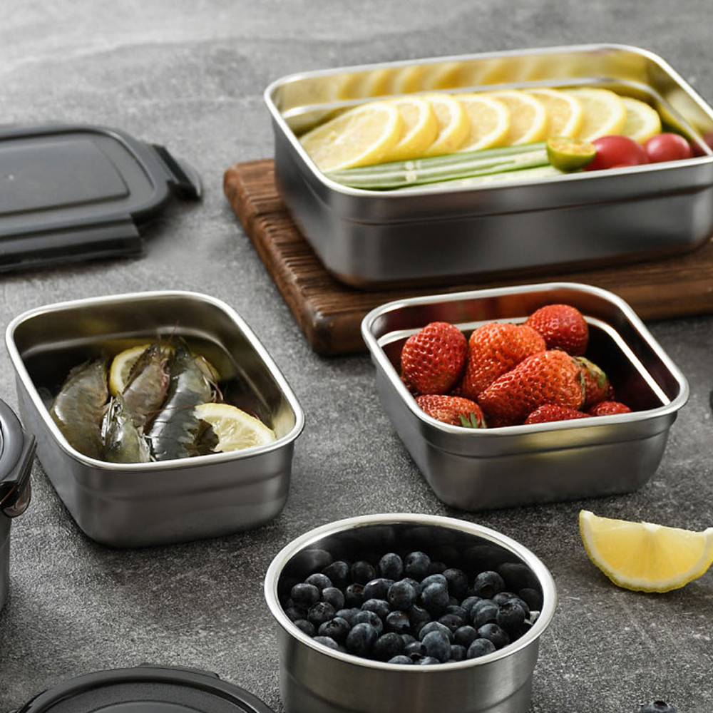 Algo Stainless Steel Rectangle Container - 1.3L | Howards Storage World