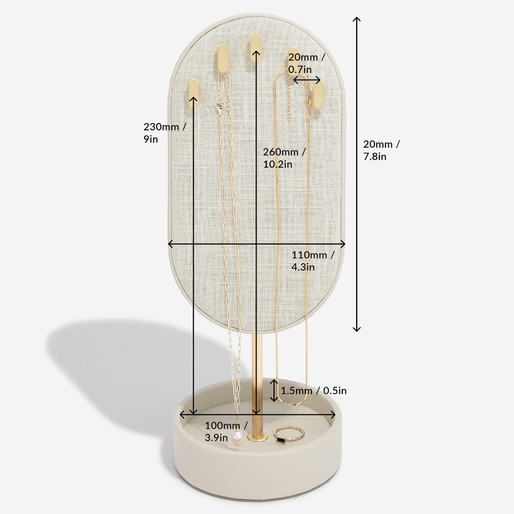 Stackers Tilted Necklace Display Stand - Oatmeal/Linen | Howards ...