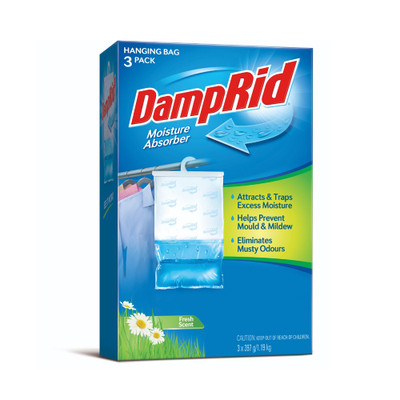 DampRid Moisture Absorber Hanging Bag Fresh Scent - 3 Pack | Howards ...