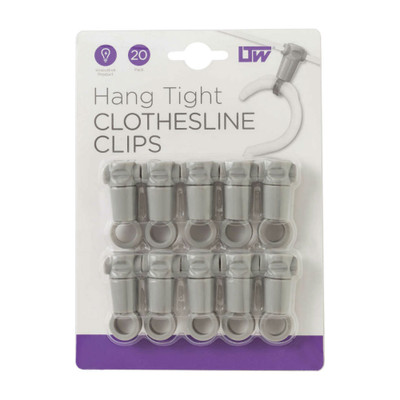 Hang Tight Clothesline Clips - 20 Pack | Howards Storage World